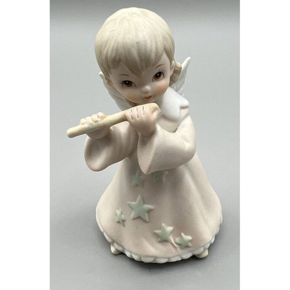 Lefton | Art | Figurine Lefton Angel Flute Wings The Christopher ...